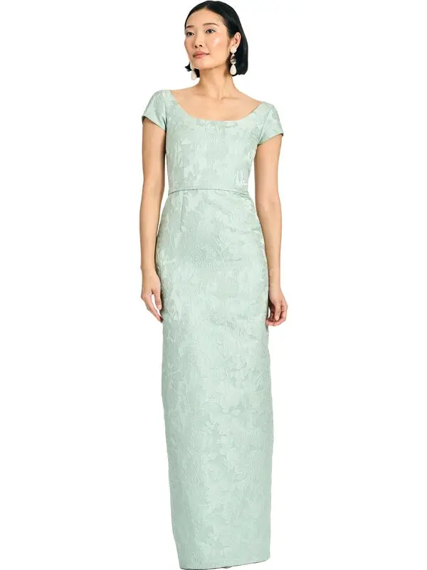 Sachin & Babi Grace Column Gown - Celadon