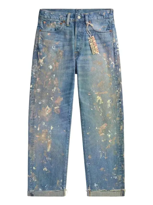 Ralph Lauren Splatter Detail Trousers - Blue
