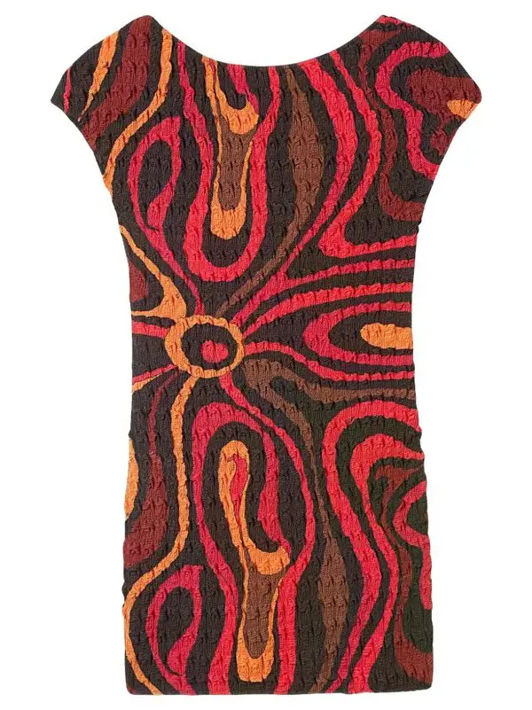 Emilio Pucci Crinkled Shibori Dye Mini Dress - Red