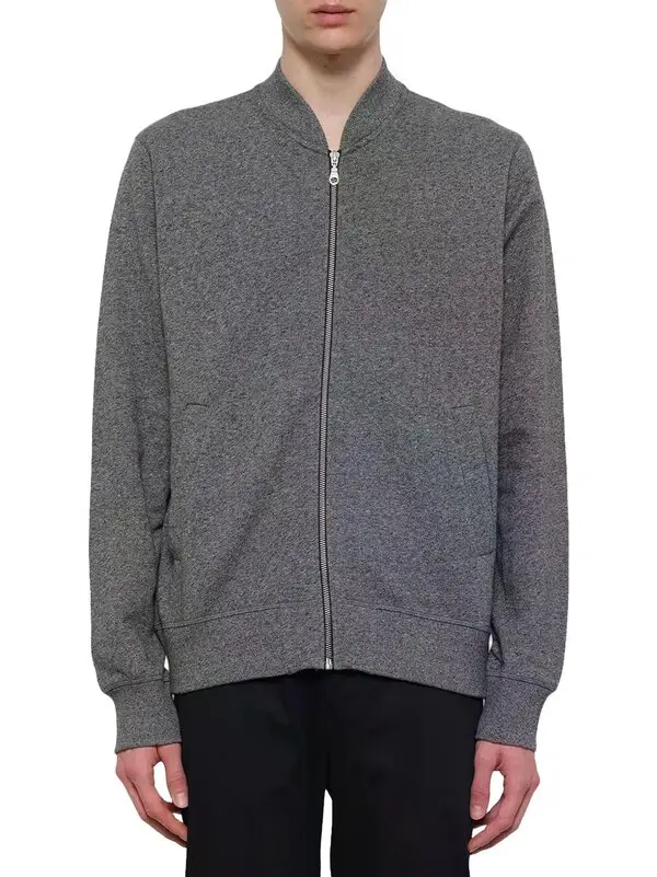 Kenzo Zip-up Bomber Jacket With Embroidered Logo - Grey