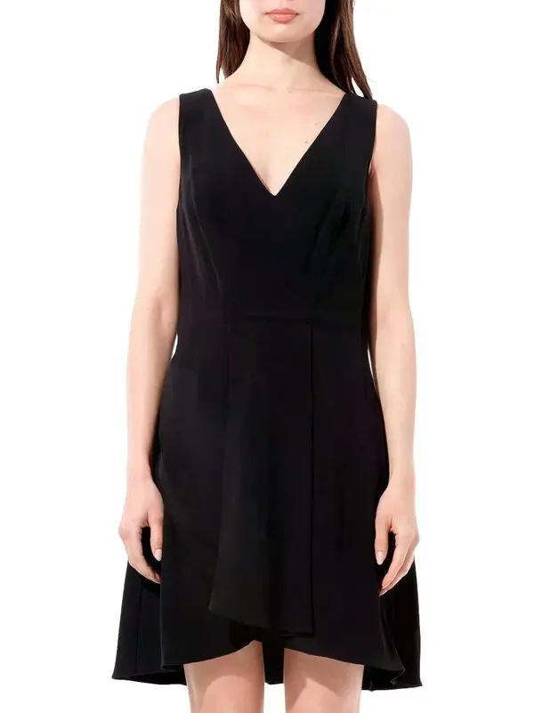 Balenciaga V-neck Sleeveless Midi Dress - Black
