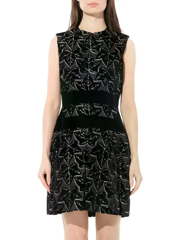 Alexander McQueen Sleeveless A-line Mini Dress - Black