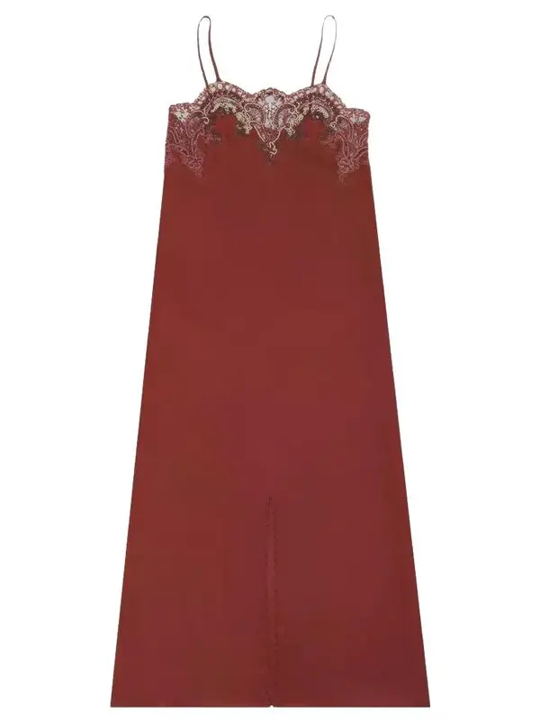 FORTELA Alizee Embroidered Midi Dress - Red