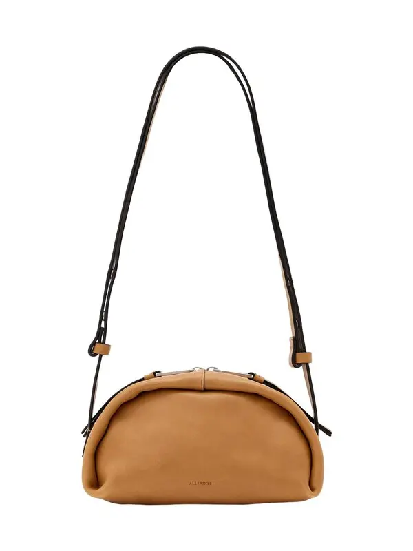 ALLSAINTS Calfskin Rosalie Arc Cross-body Bag - Brown