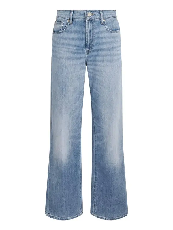7 For All Mankind Stovepipe Straight Jeans - Blue