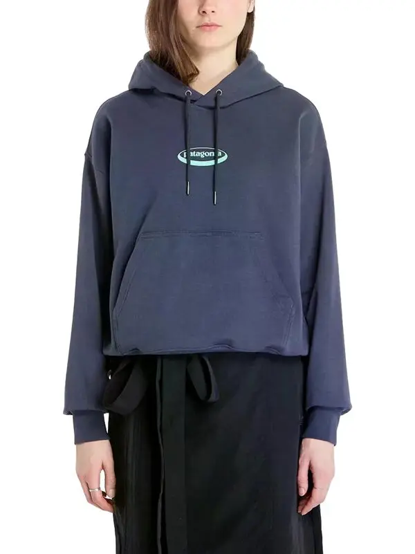 Patagonia Logo-print Hoodie - Blue
