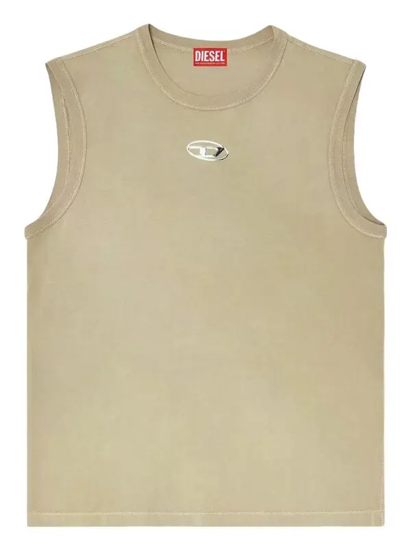 DIESEL® Oval-d Cotton Tank Top - Neutrals