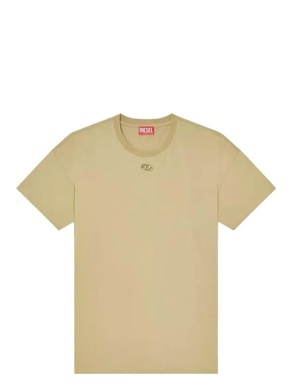 DIESEL® Embroidered-logo Cotton T-shirt - Neutrals