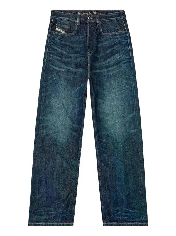 DIESEL® 2001 D-macro-sel Jeans Wide Leg, Low Rise - Blue