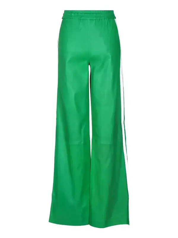 Sprwmn Kelly Drawstring Stripe Flared Trousers - Green