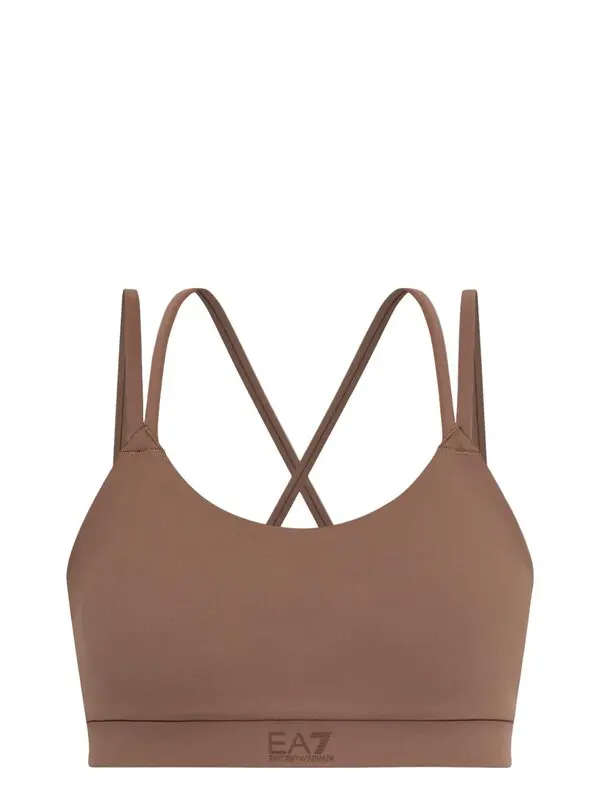 EA7 Training Top With Crisscross Straps - Brown