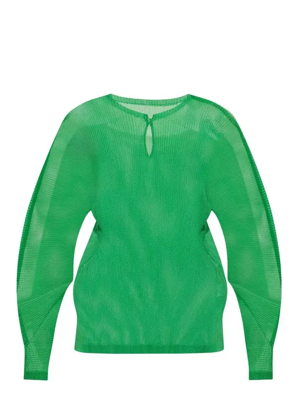 Issey Miyake Pleated Top - Green