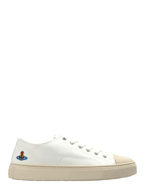 VIVIENNE WESTWOOD Plimsoll Low" Canvas Sneakers - White