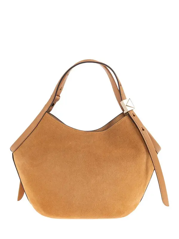 Kate Spade New York Deco" Suede And Leather Shoulder Bag - Beige