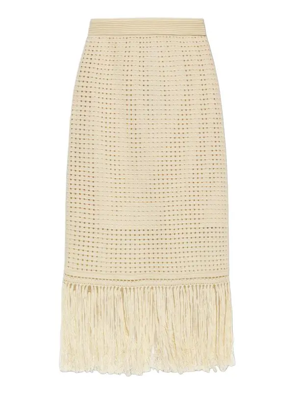 Zimmermann Fringe Skirt - Cream
