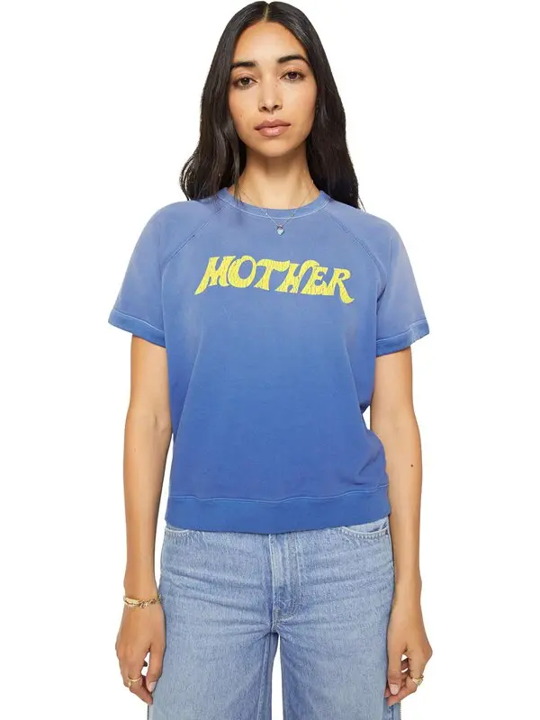 MOTHER The Short Sleeve Concert Swirl Shirt - Yellow