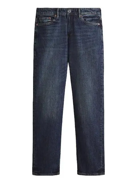 H&m Regular Fit Straight Leg Jeans - Dark Denim Blue