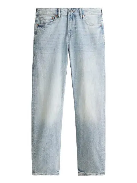 H&m Regular Fit Straight Leg Jeans - Light Denim Blue