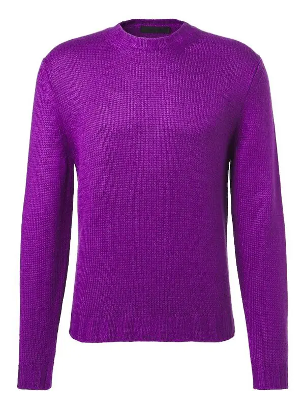 SAMAN AMEL Gio Silk Sweater - Purple