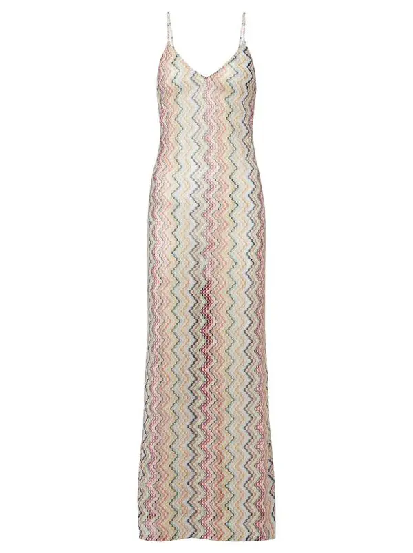 Missoni Zigzag Lamé Maxi Dress - Multicoloured