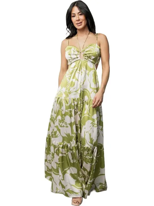 BALTIC BØRN Querida Maxi Dress - Green Floral