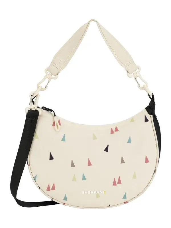 SHERPANI Mina Medium Lightweight Half Moon Crossbody Bag - Terrazzo