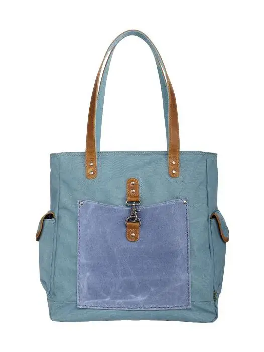 TSD BRAND Valley And Sky Spacious Adventure Tote - Teal