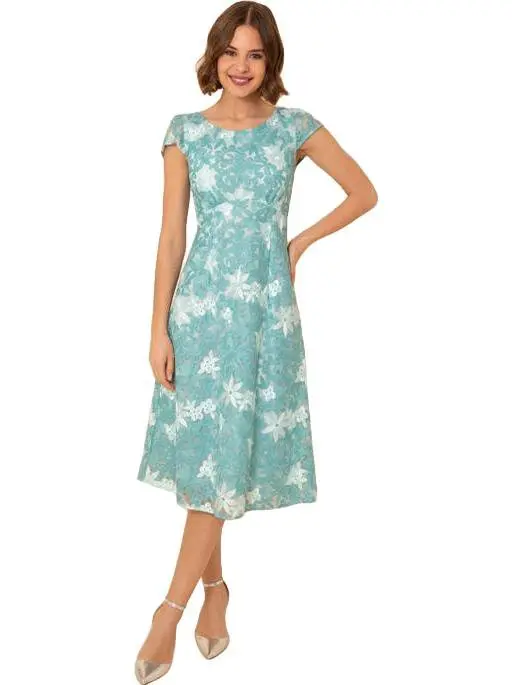 ALIE STREET LONDON Charlotte Lace Dress - Antique Aqua