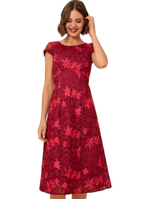 ALIE STREET LONDON Charlotte Lace Dress - Azalea Red