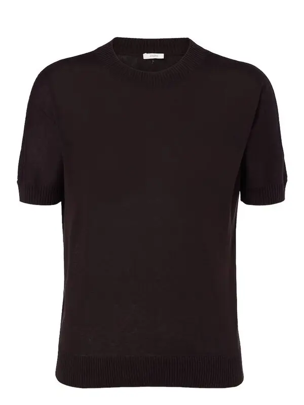 JOSEPH Knitted Silk Top - Brown