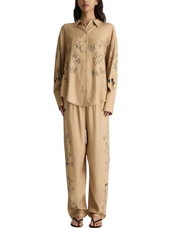 ROMY Jakey Shirt - Tan Print