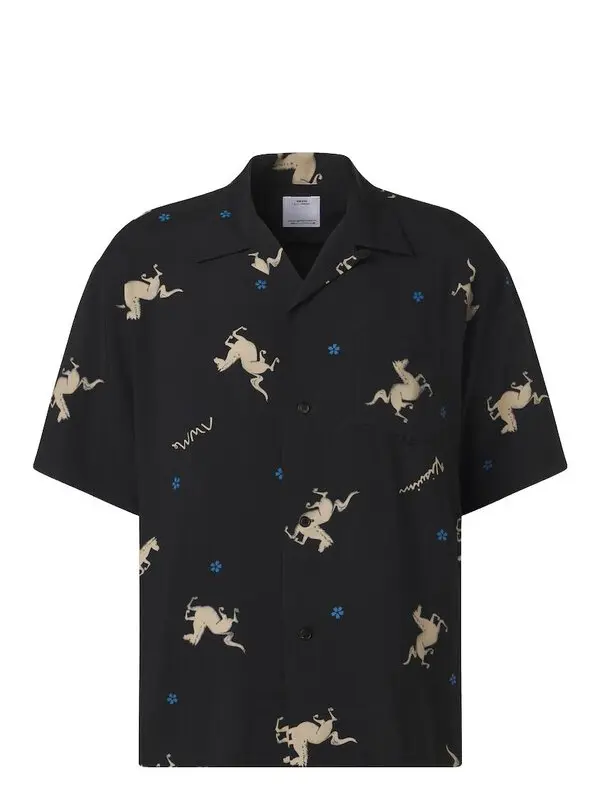 Visvim Crosby Printed Bowling Shirt - Blue