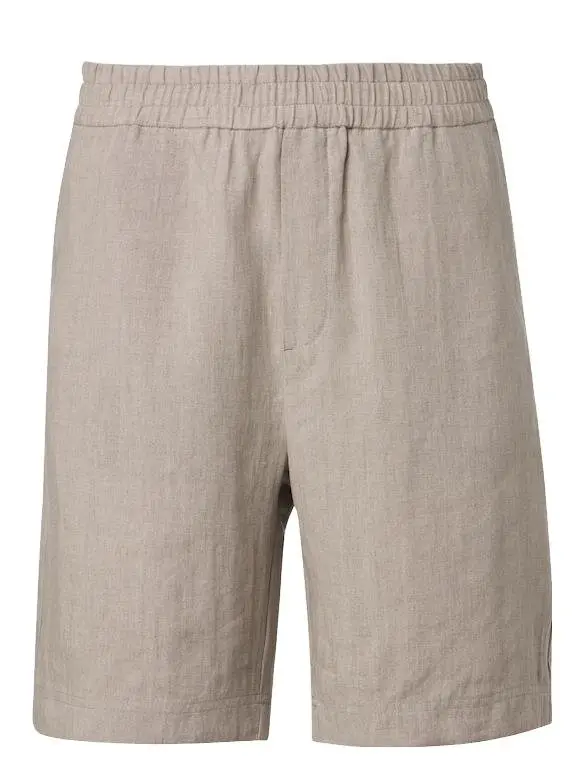 Sunspel Linen Drawstring Shorts - Beige