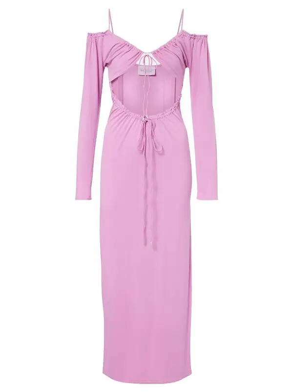 Attico Wisteria Cutout Maxi Dress - Pink