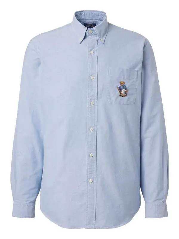 Polo Ralph Lauren Embroidered Cotton Shirt - Blue