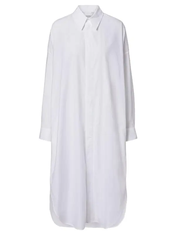 THE FRANKIE SHOP Organic Cotton Poplin Shirt Dress - White