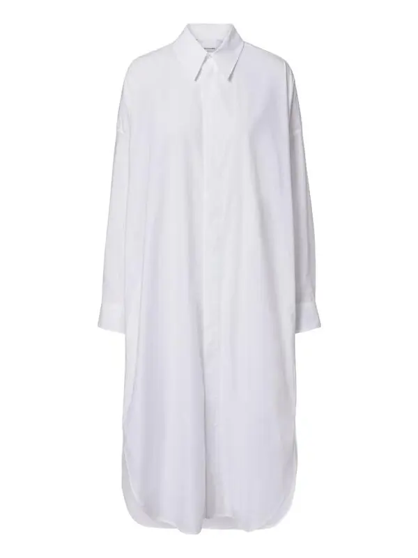 THE FRANKIE SHOP Bloom Cotton Poplin Shirt Dress - White
