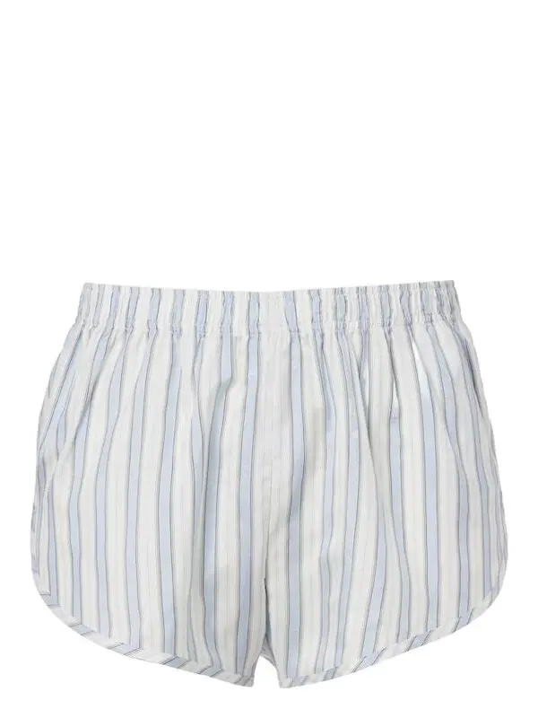Gucci Silk Jacquard Shorts With Interlocking G Detail - Blue