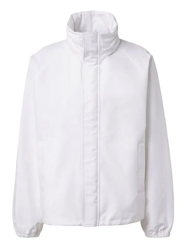Gucci Cotton Canvas Blouson Jacket With Concealed Hood - White