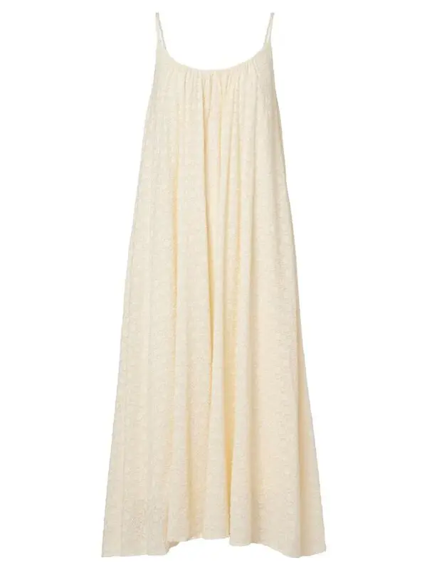 ERES Confidentielle Silk And Cotton Midi Dress - Yellow