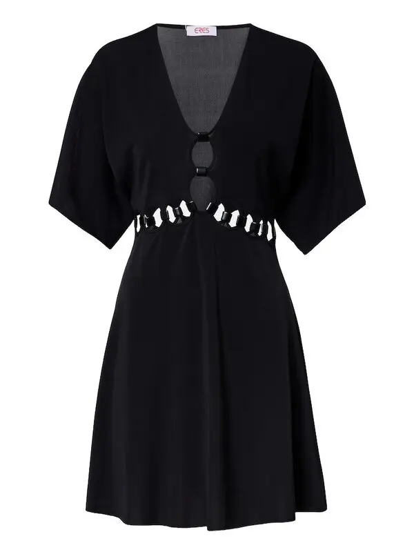 ERES Connection Cutout Jersey Minidress - Black