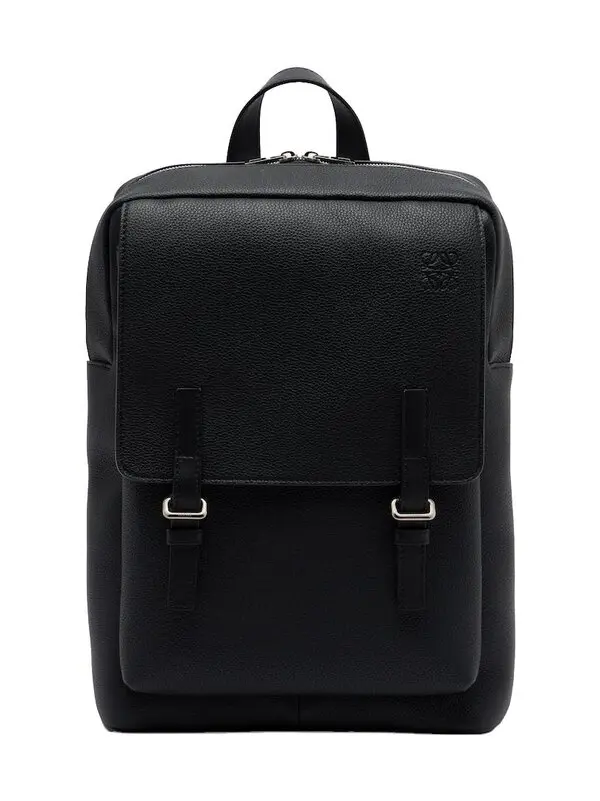 Loewe Military Leather Backpack - Black