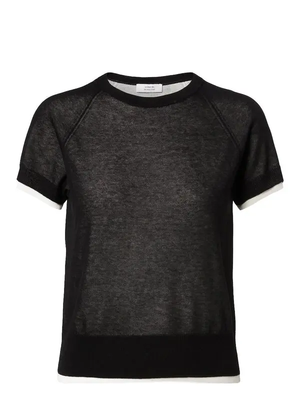 Vince Cotton-blend T-shirt - Black