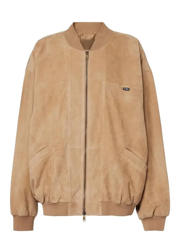 Prada Suede Bomber Jacket - Beige
