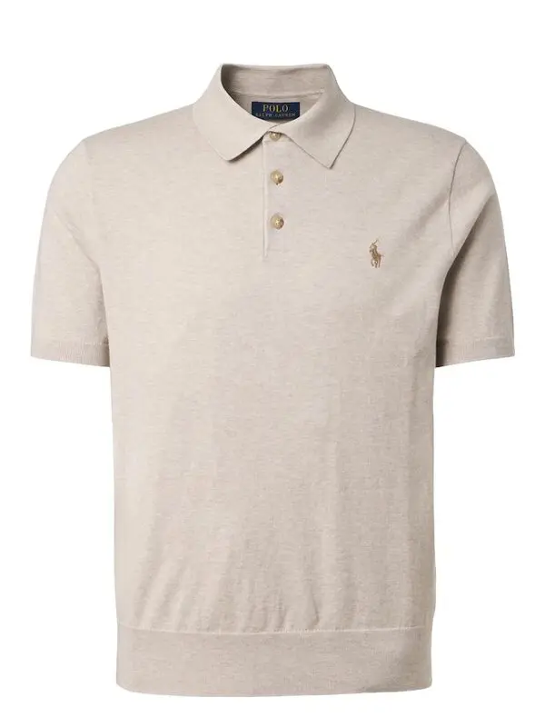 Polo Ralph Lauren Short Sleeve Cotton Polo Shirt - Beige