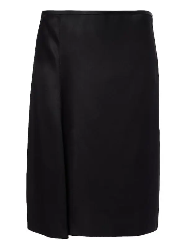 Gucci Silk Duchessa Wrap Skirt - Black