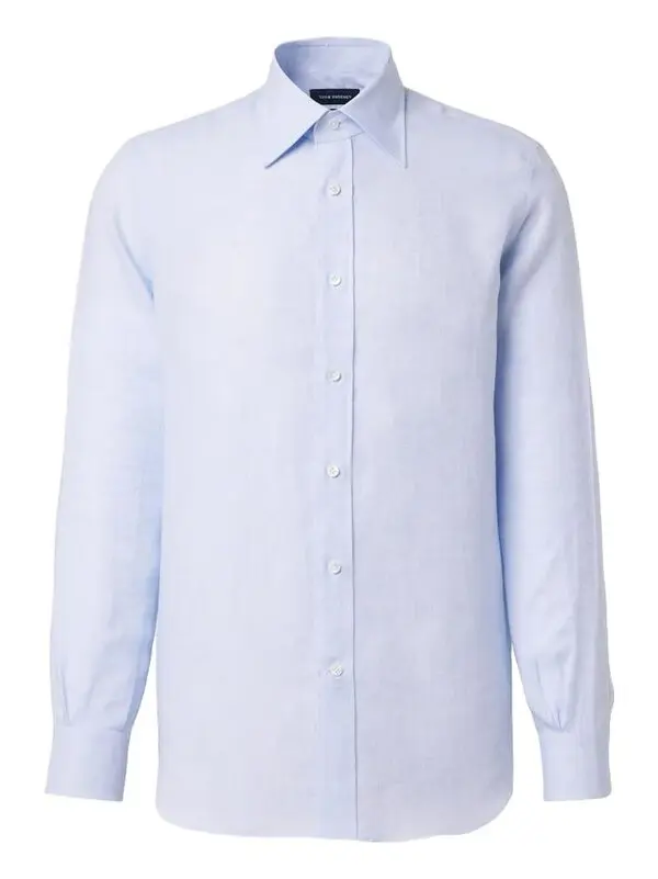 Thom Sweeney Linen Shirt - Blue