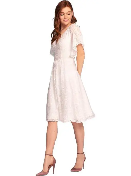 ALIE STREET LONDON Beth Lace Dress - Ivory White