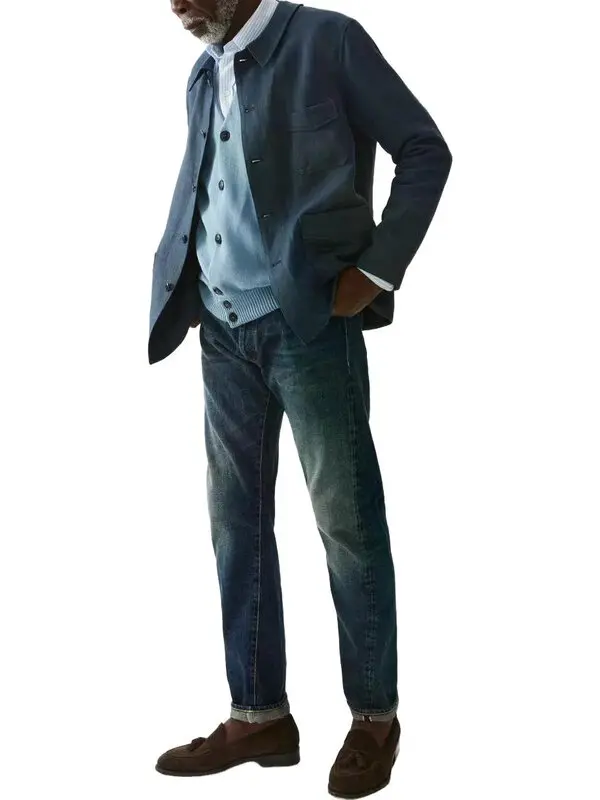 FORTELA Boulevard Patch-pocket Shirt Jacket - Blue