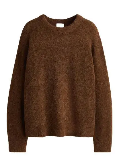 H&m Oversized Alpaca-blend Jumper - Brown